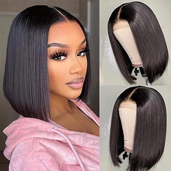 Hair | Short Bob Wig Human Hair 4x4 T Part Lace Bob Wigs For Black Women 8 Inches | Poshmark